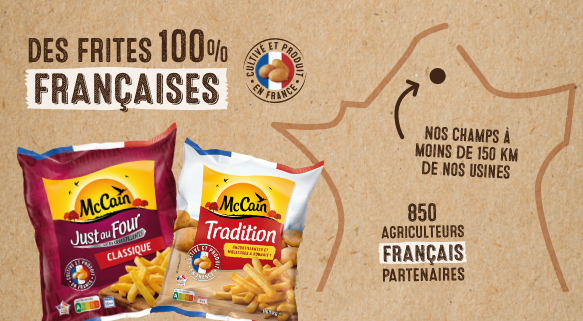 McCain - Produits surgelés à base de pommes de terre.
