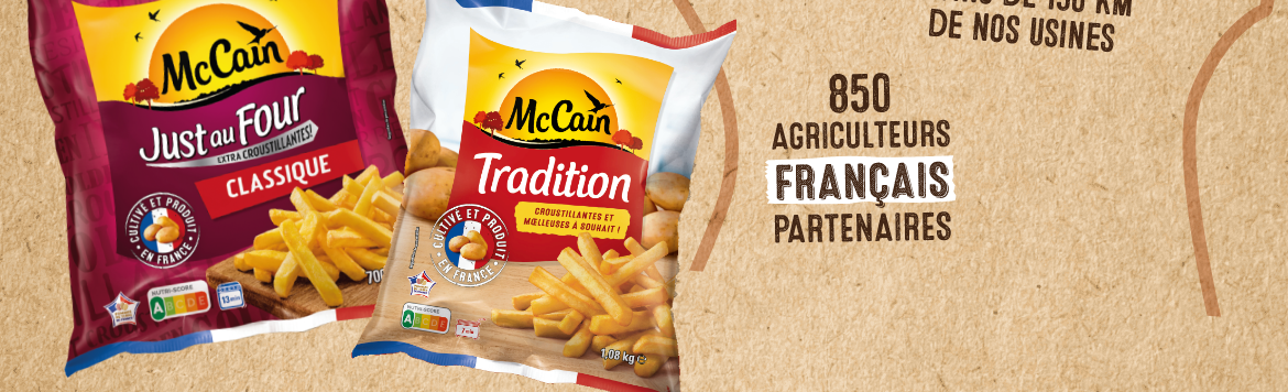 McCain - Produits surgelés à base de pommes de terre.