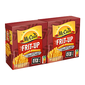 Produits McCain: frites, potatoes, spécialités pommes de terre.